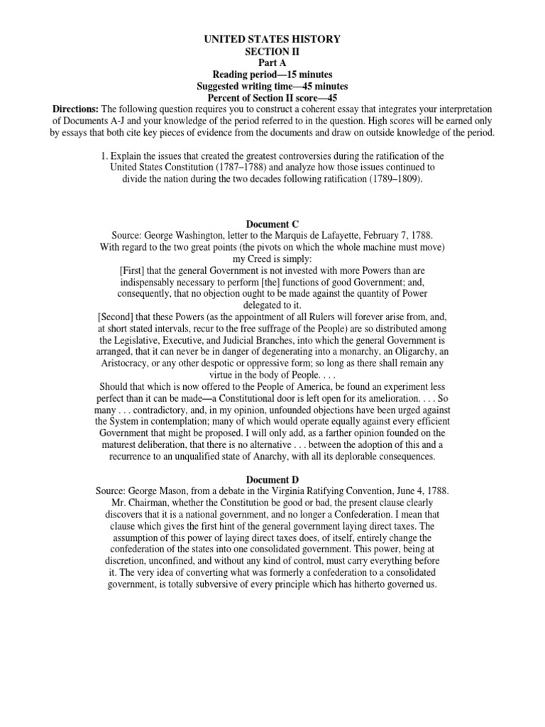 DBQ #1 | PDF | United States Constitution | Public Sphere