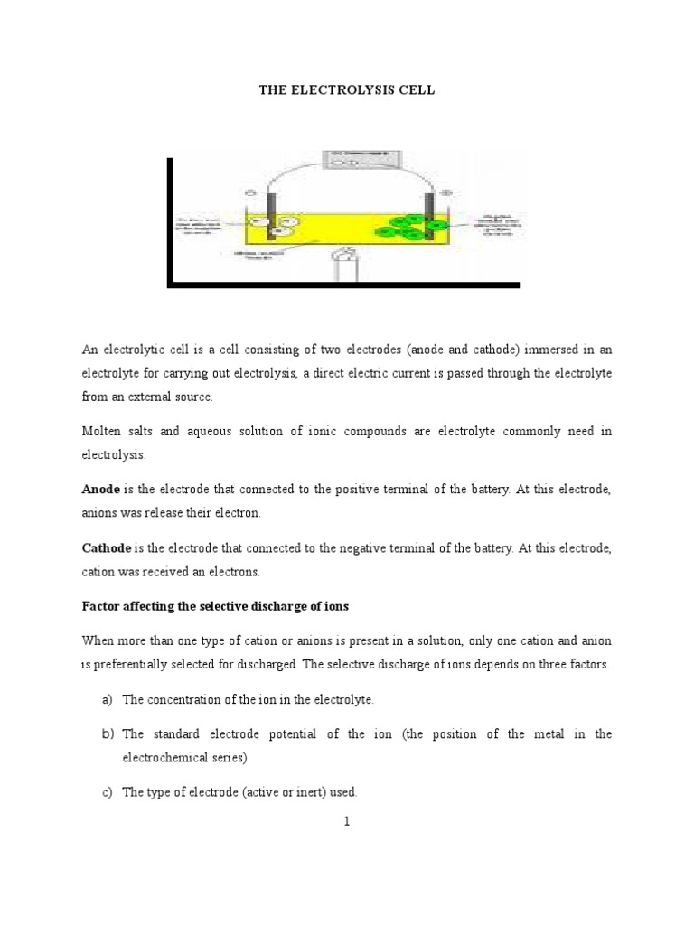 Electrolysis Simulation | PDF | Anode | Cathode
