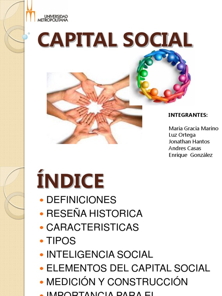 Características y Importancia del Capital Social | PDF | Capital social ...