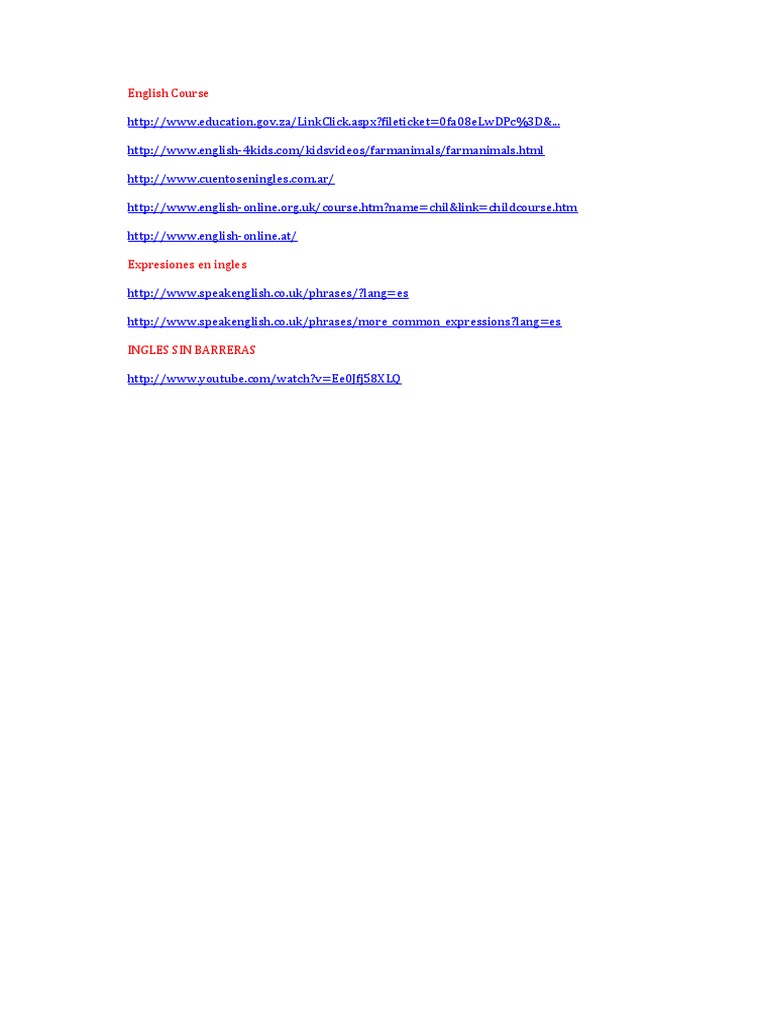 Comprehensive English Learning Resources | PDF