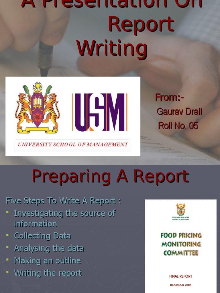 A Presentation On Report Writing | PDF | Reference | Sources
