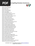 2nd Grade Dictation Sentences Printable Version | PDF