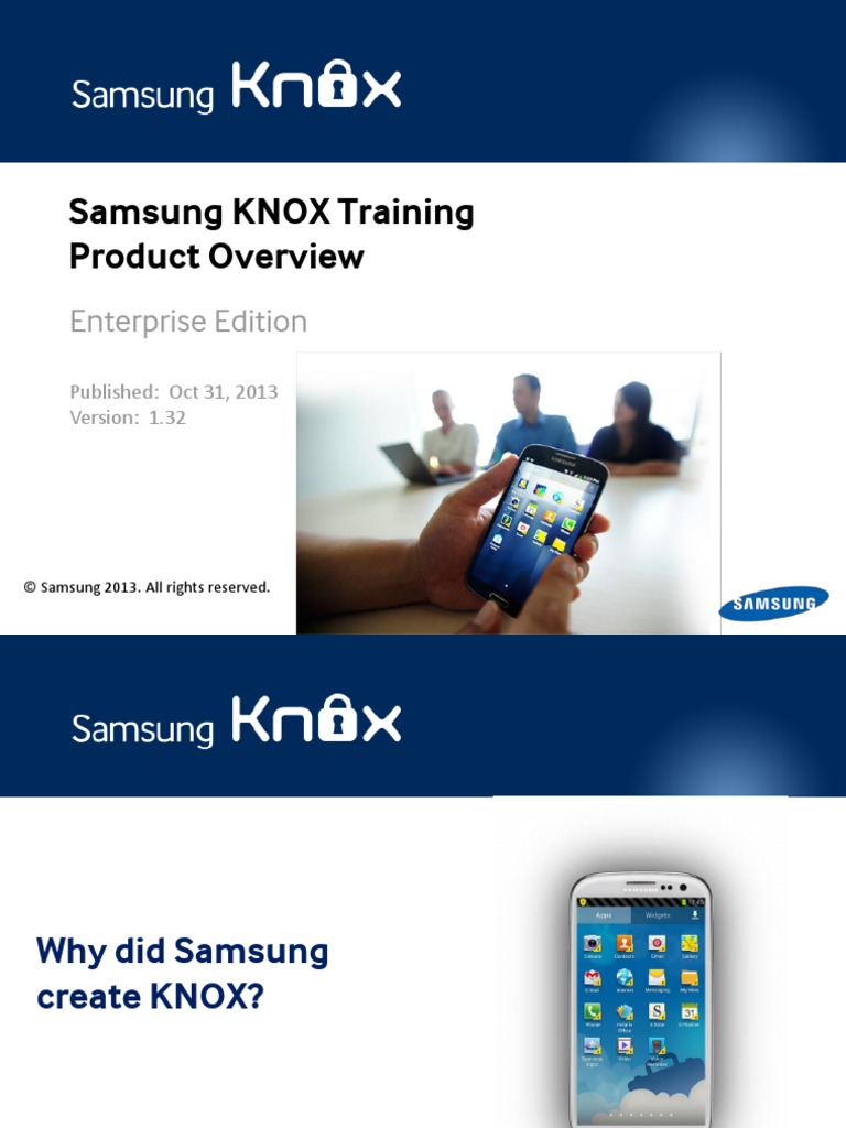KNOX Product Overview v1 32 Public 4 | PDF | Mobile App | Android ...