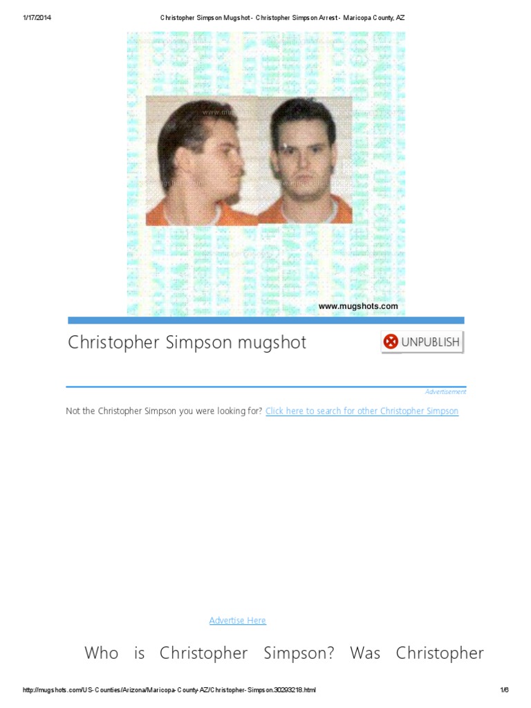 Christopher Simpson Mugshot Details | PDF | Penology | Virtue