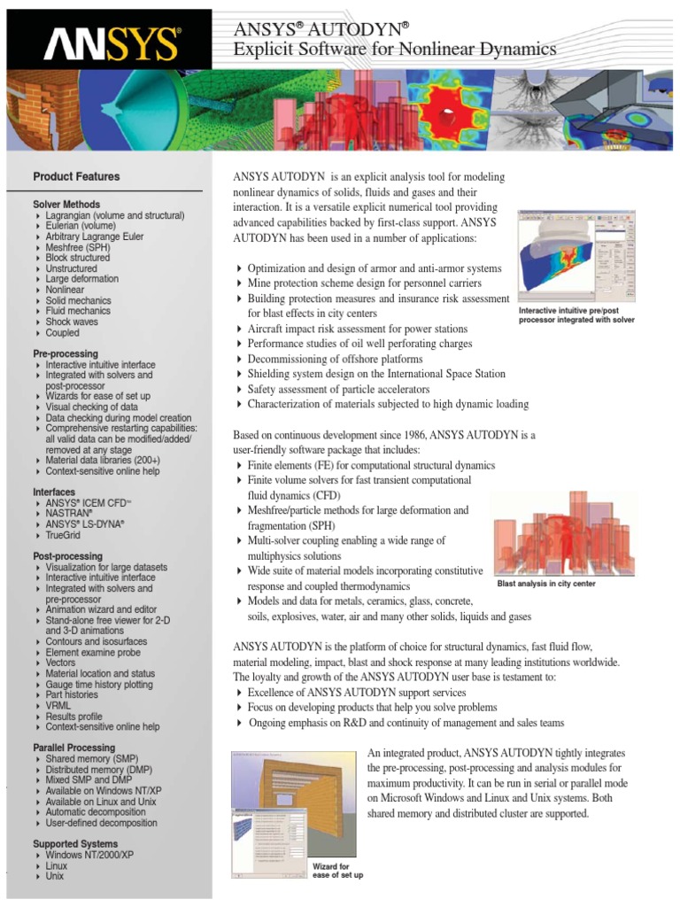 ANSYS Autodyn | PDF | Computational Fluid Dynamics | Solid
