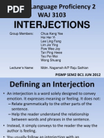 Interjections in Grammar Rock Song | PDF | Linguistic Typology | Semantics