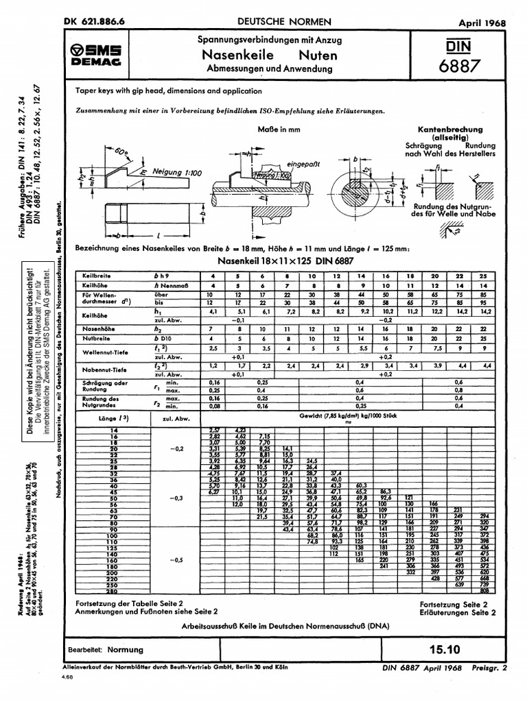 Din 6887 1968-04 | PDF