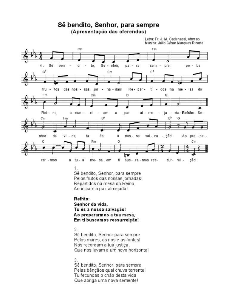 Sê Bendito, Senhor, para Sempre | PDF