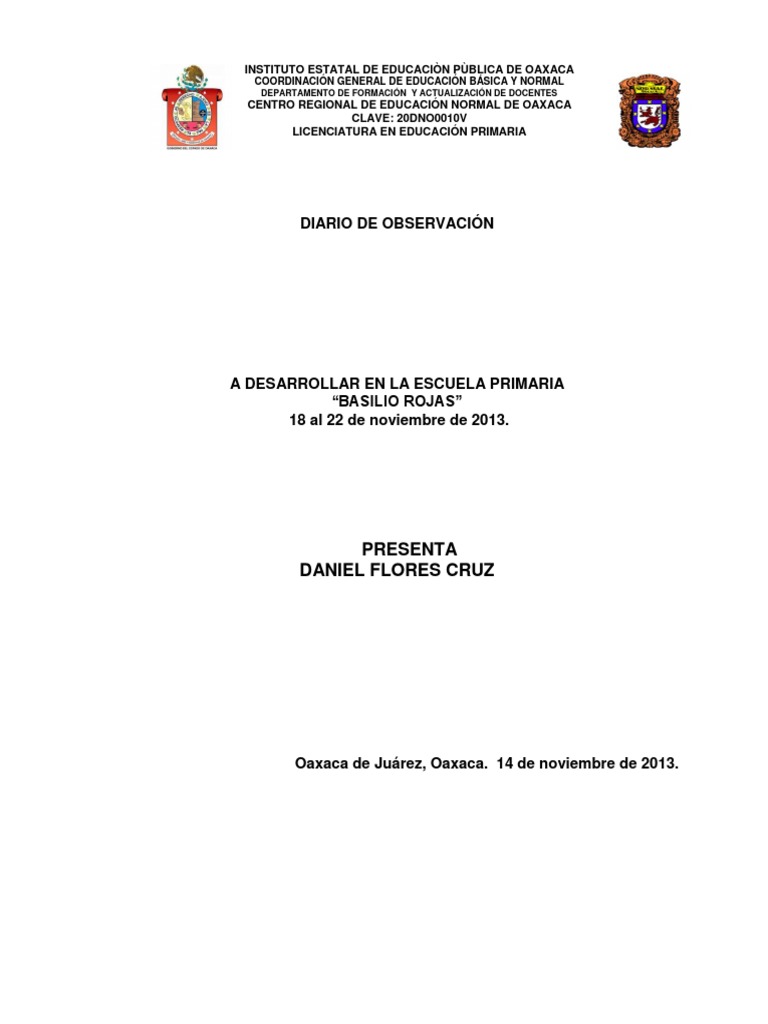 Diario de Observación | PDF | Educación primaria | Prueba (evaluación)