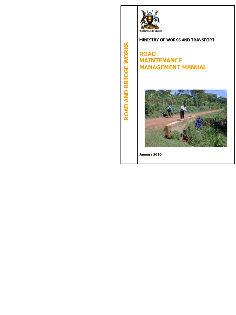 Road Maintenance Management Manual | Maintenance | Road