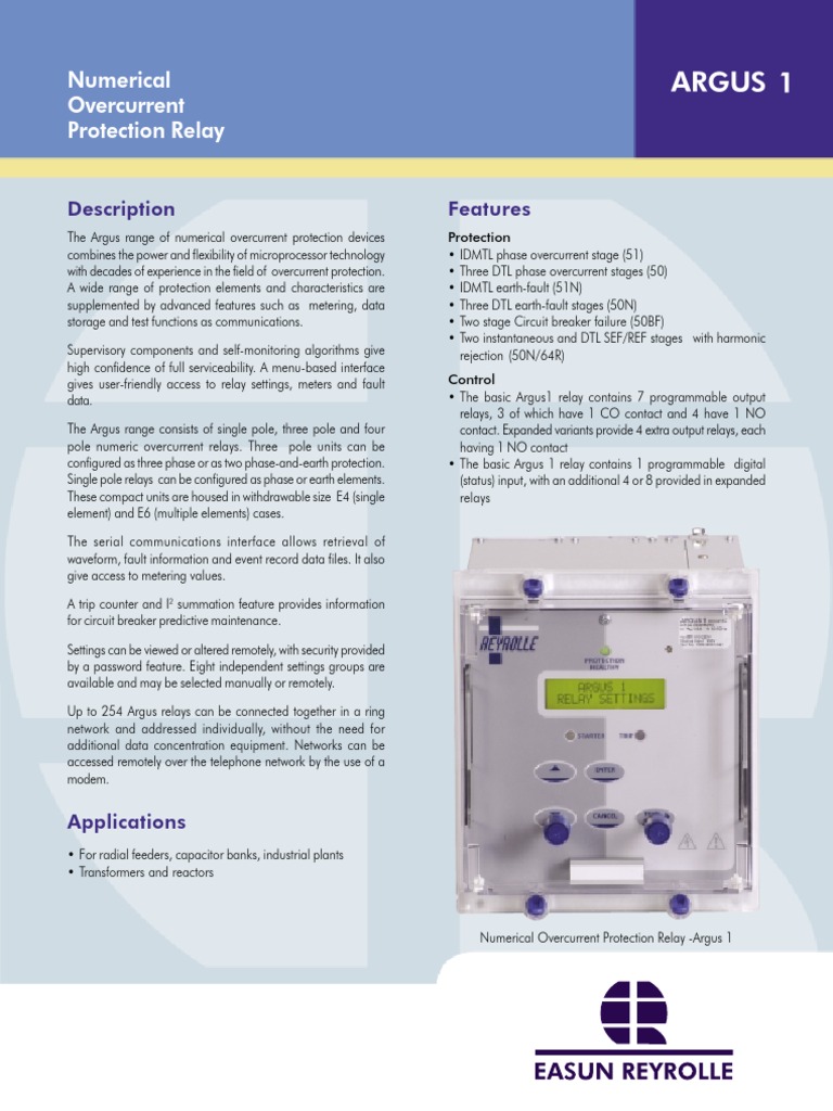 Argus 1 | PDF | Relay | Direct Current