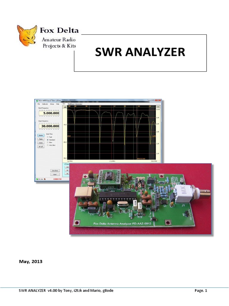 SWR Analyzer User Guide v4.00 | PDF | Antenna (Radio) | Electrical ...