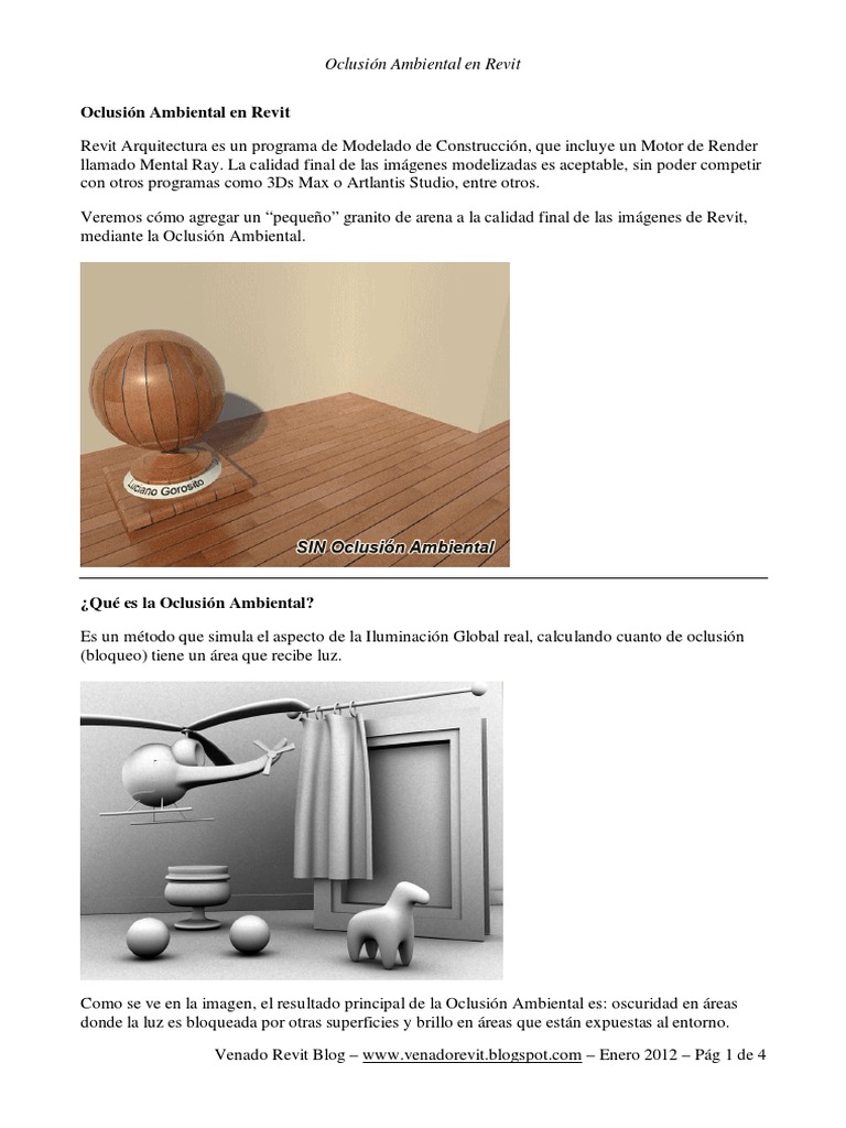 Oclusión Ambiental en Revit | PDF | Renderizado (gráficos de ...