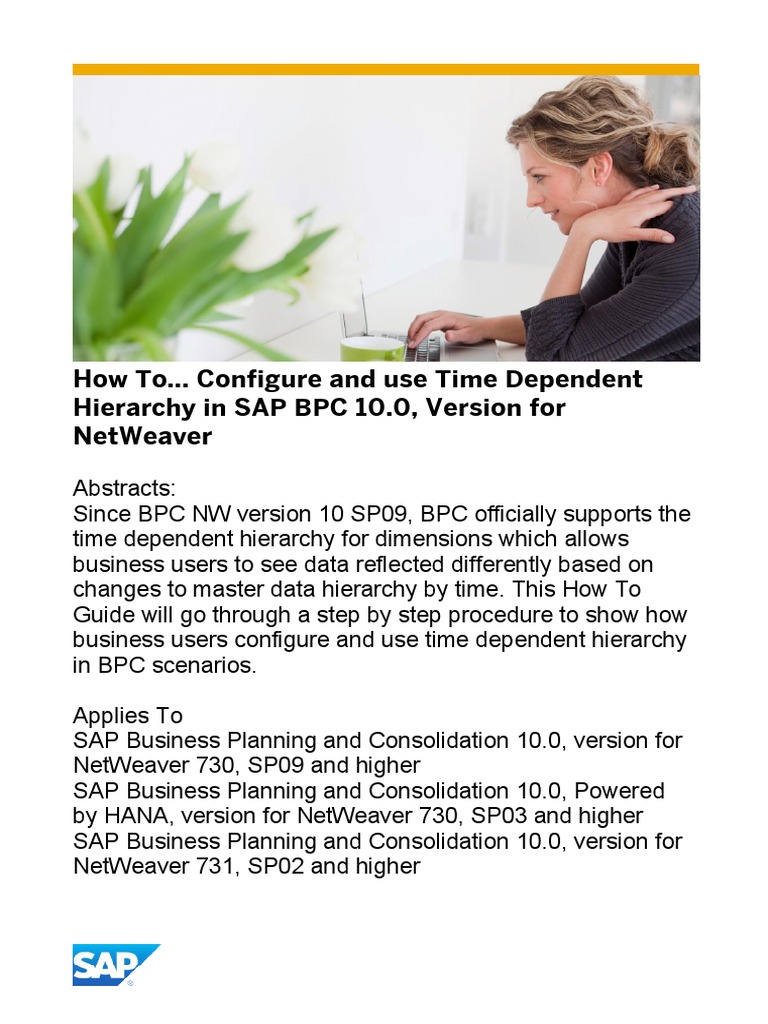 How To... Configure and Use Time Dependent Hierarchy in SAP BPC 10.0 ...