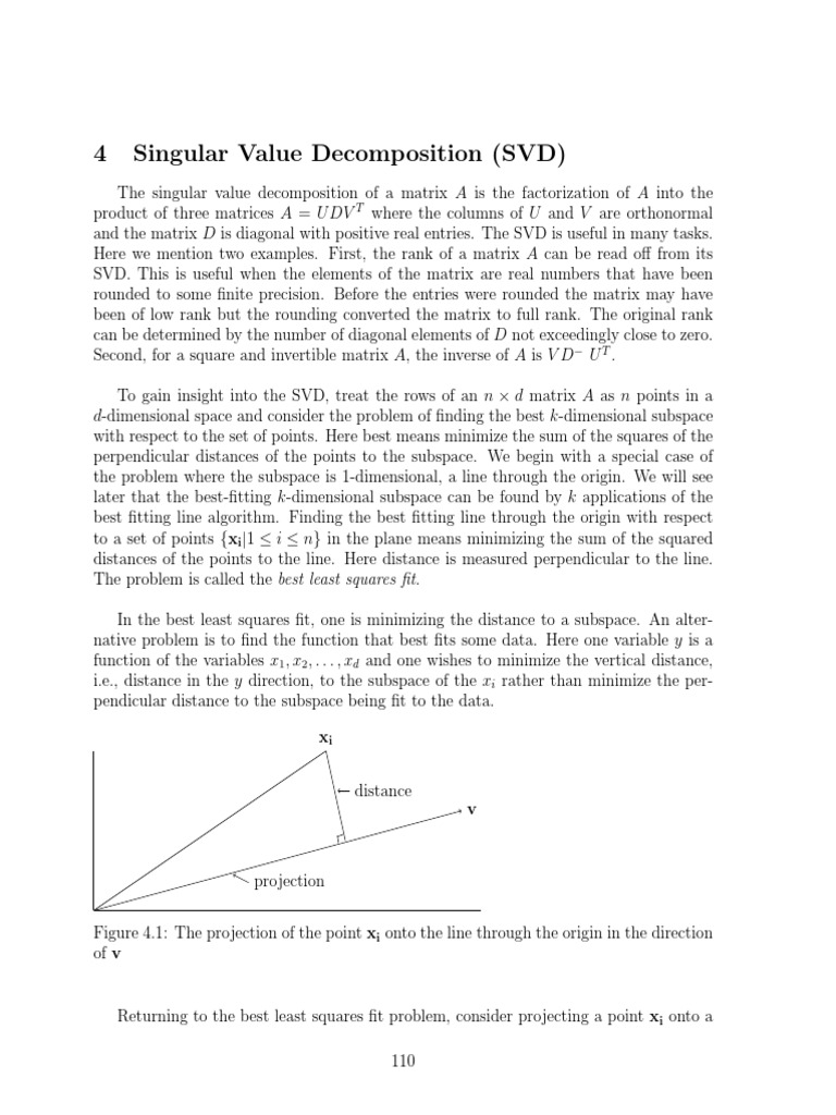 Svd Chapter Pdf Linear Subspace Matrix Mathematics