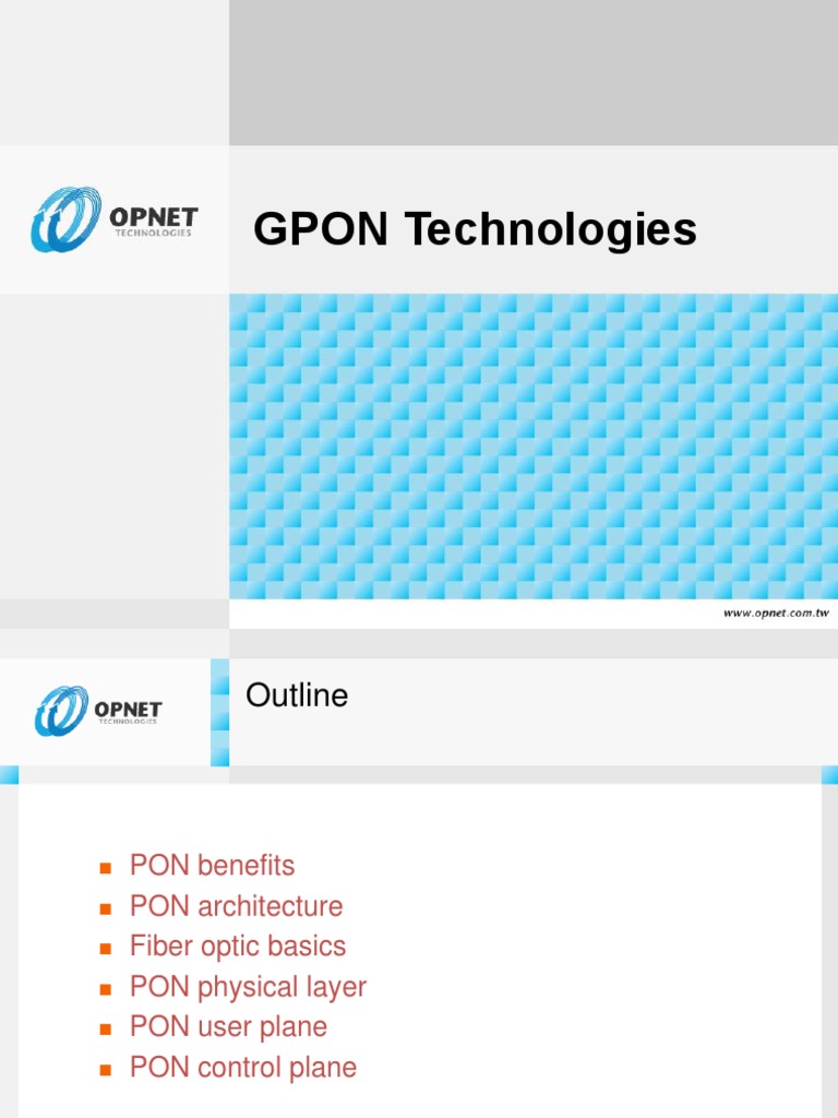 GPON Technologies | PDF | Computer Networking | Physical Layer Protocols