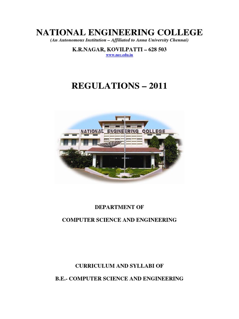 NEC CSE Curriculum Overview 2011 | PDF | Crystal Structure | Force