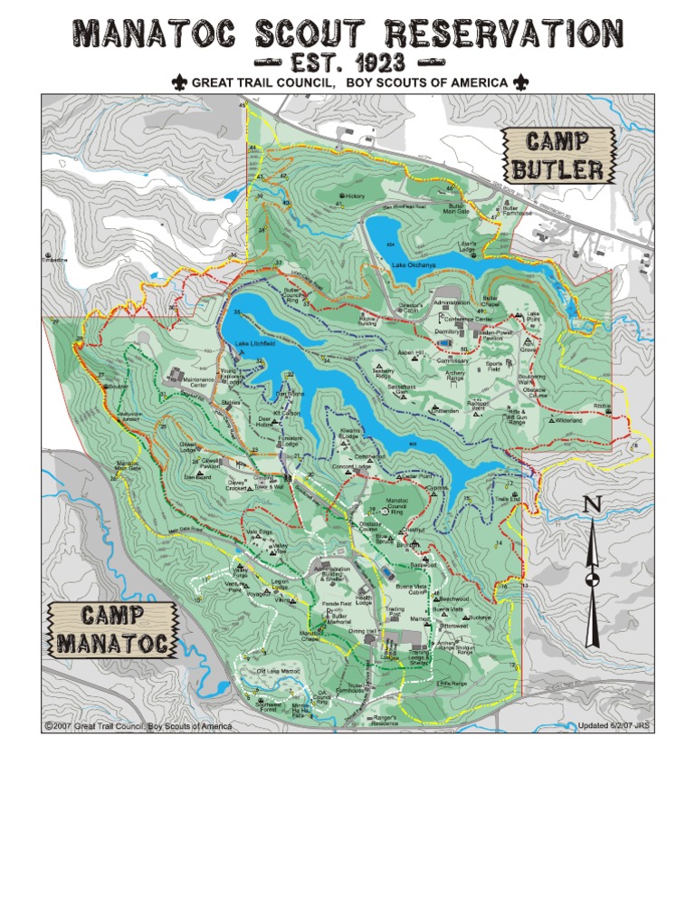Map of Manatoc Scout Reservation | PDF