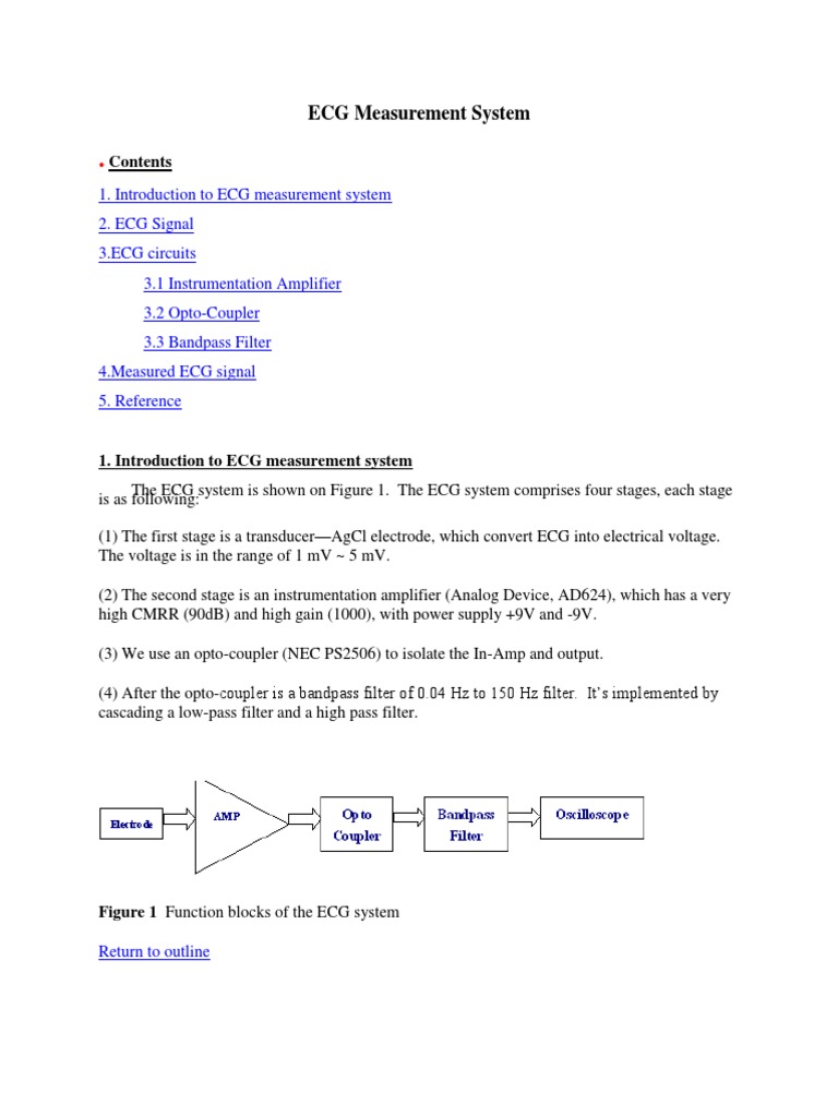 ECG Measurement System | PDF | Heart Valve | Ventricle (Heart)