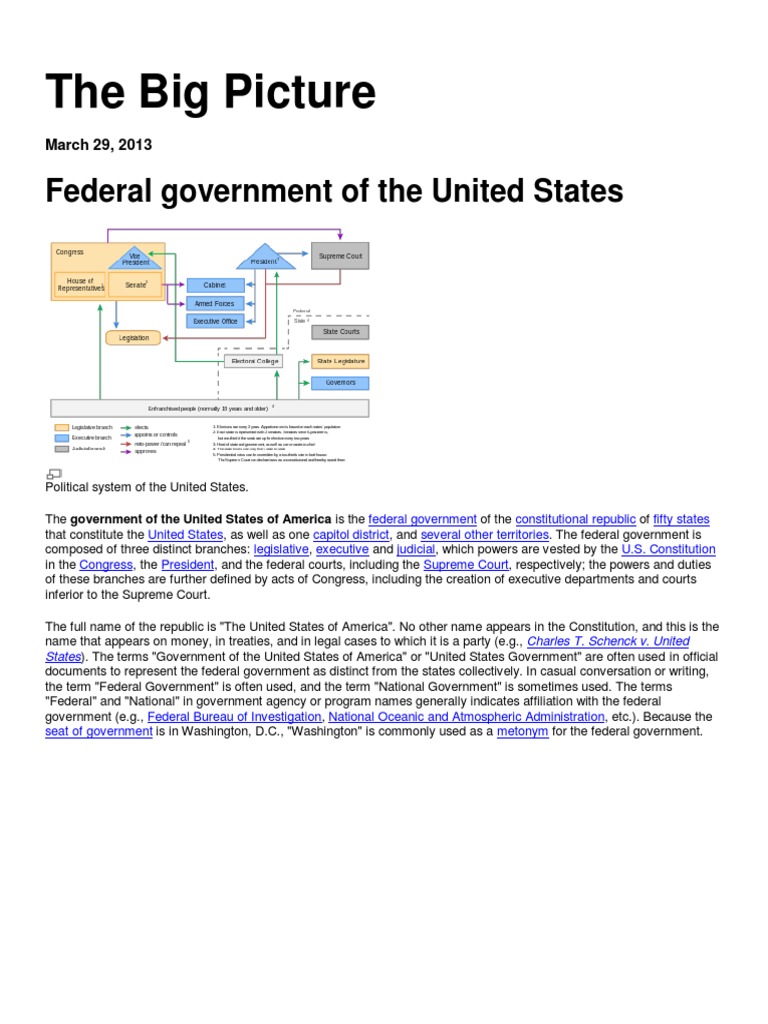 The Big Picture | PDF | Federal Government Of The United States ...