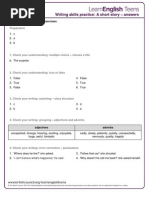 Short Story Writing Skills Practice | PDF | Mystery, Thriller & Crime ...