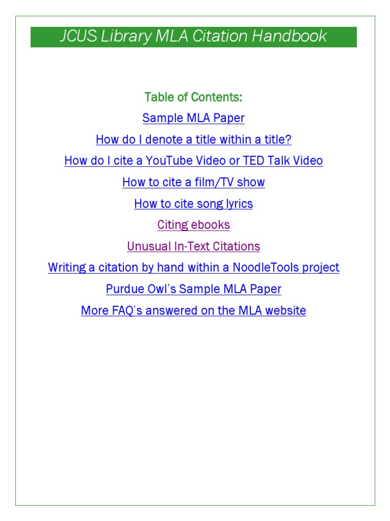 NoodleTools MLA FAQ | PDF | Buffy The Vampire Slayer | Citation