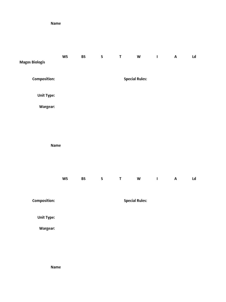 Codex Template | PDF | Tabletop Games | Gaming