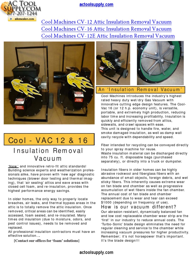 Cool Machines CV Series Insulation Removal Vacuum | PDF | Building ...