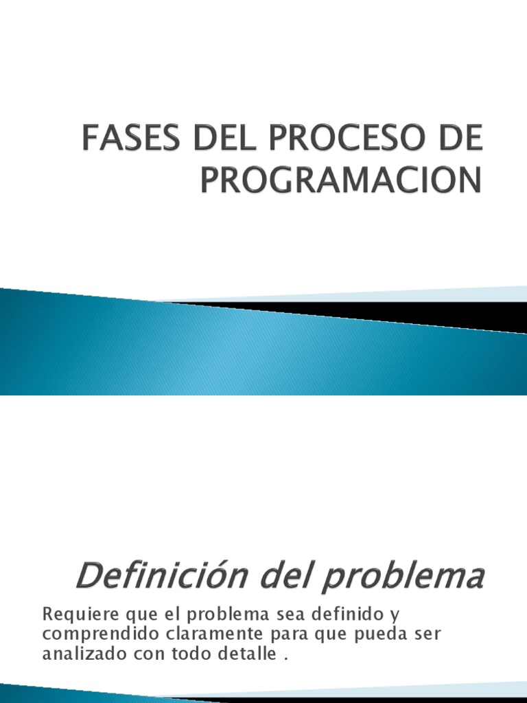 Fases del Proceso de Programación | PDF | Algoritmos | Programa de ...