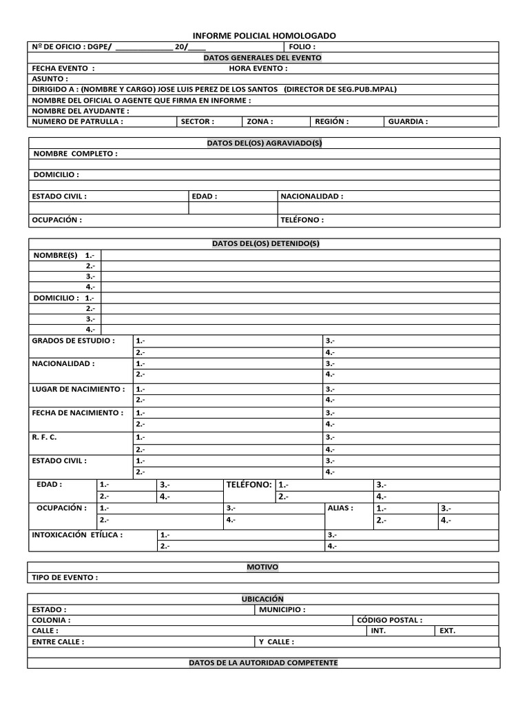 Informe Policial Homologado (Autoguardado)