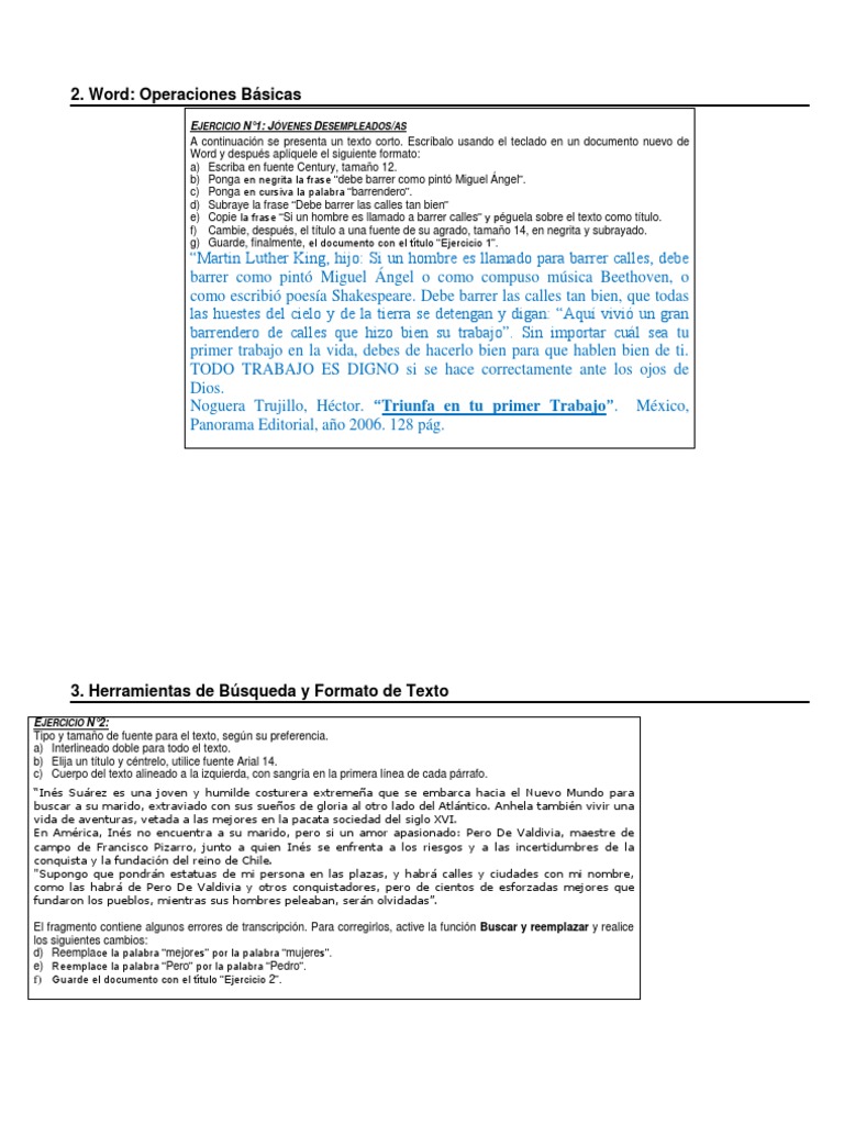 Ejercicios Word 2do Basico | PDF