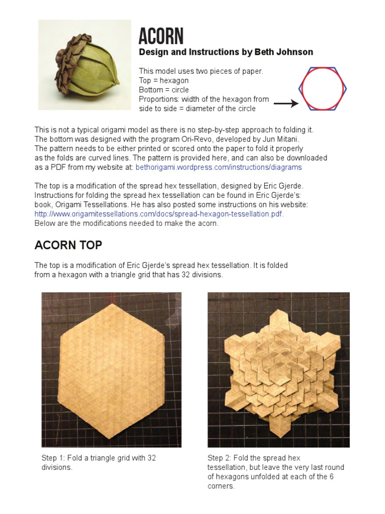 Acorn Tutorial | Origami | Mathematics