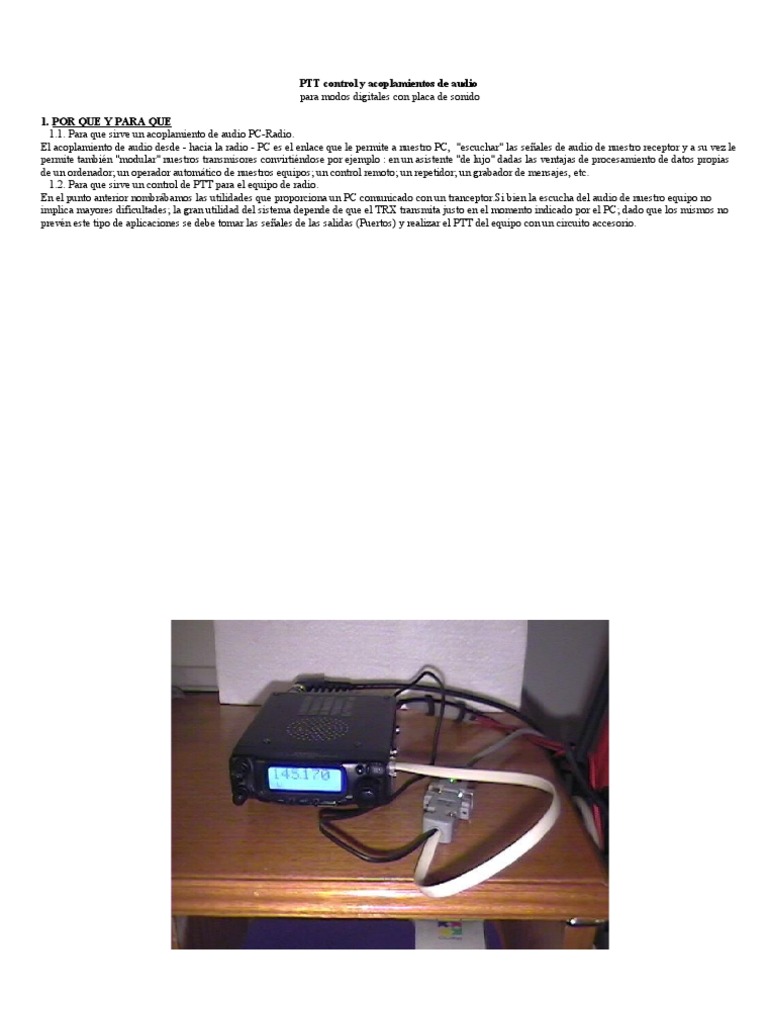 Conexión de Audio y Control PTT en Radio | PDF | Transistor ...