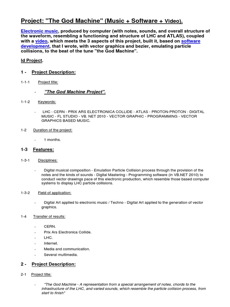 The God Machine Project | PDF | Large Hadron Collider | Atlas Experiment