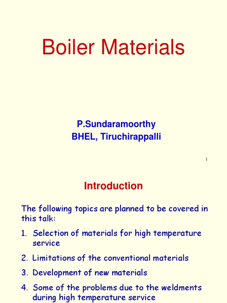 Boiler Materials | PDF | Steel | Boiler