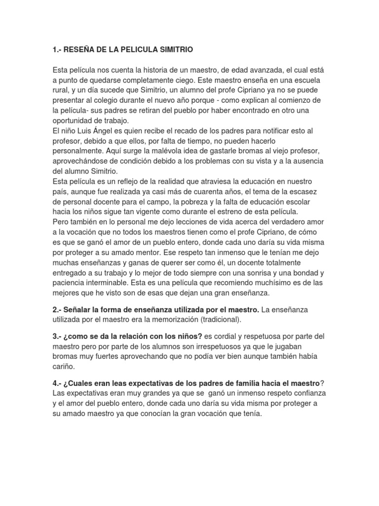 "Simitrio: Vocación y Enseñanza" | PDF | Maestros | Amor