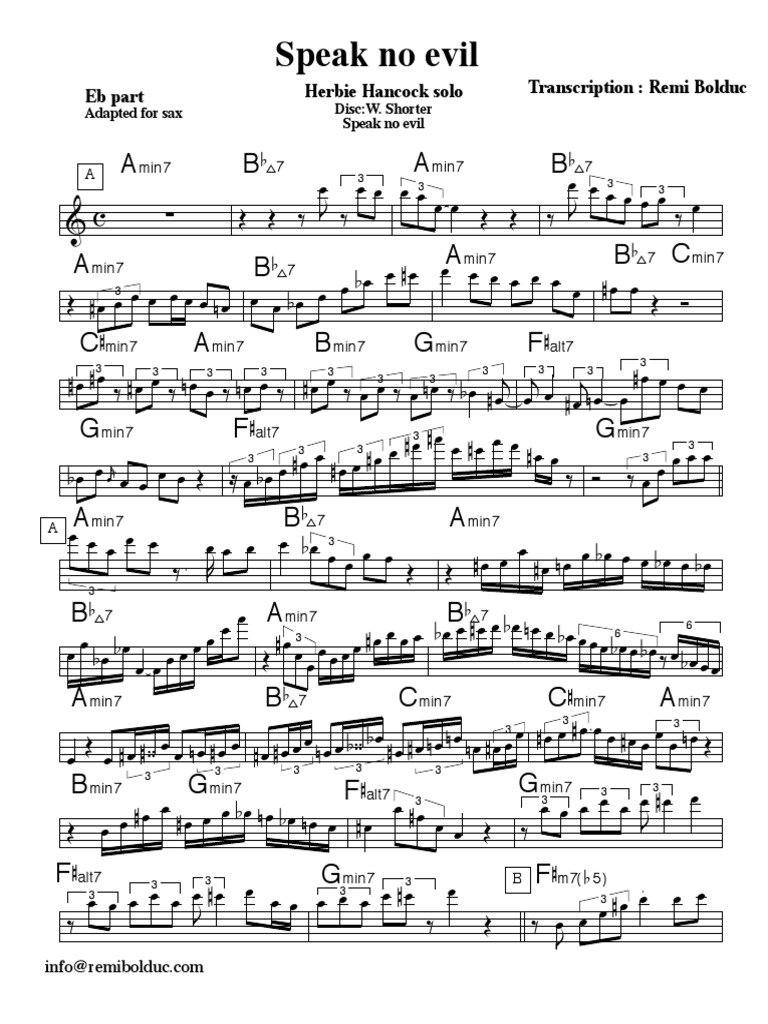 Hancock Speak No Evil | PDF