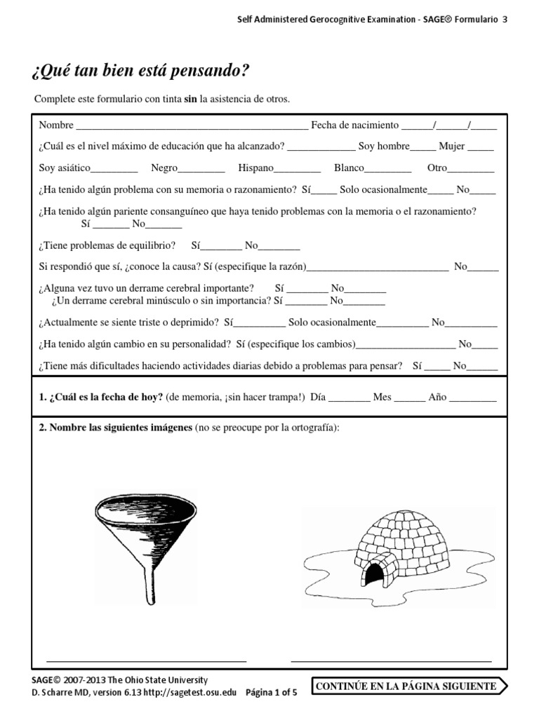 Sage Form 3 Esp | PDF | Diagnostico medico | Medicina