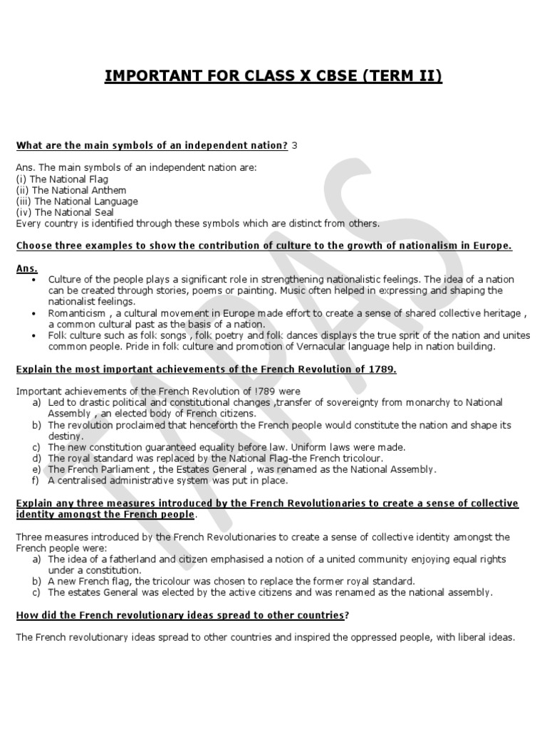 Cbse CLASS X Term II | Download Free PDF | Periodic Table | Chemical Elements