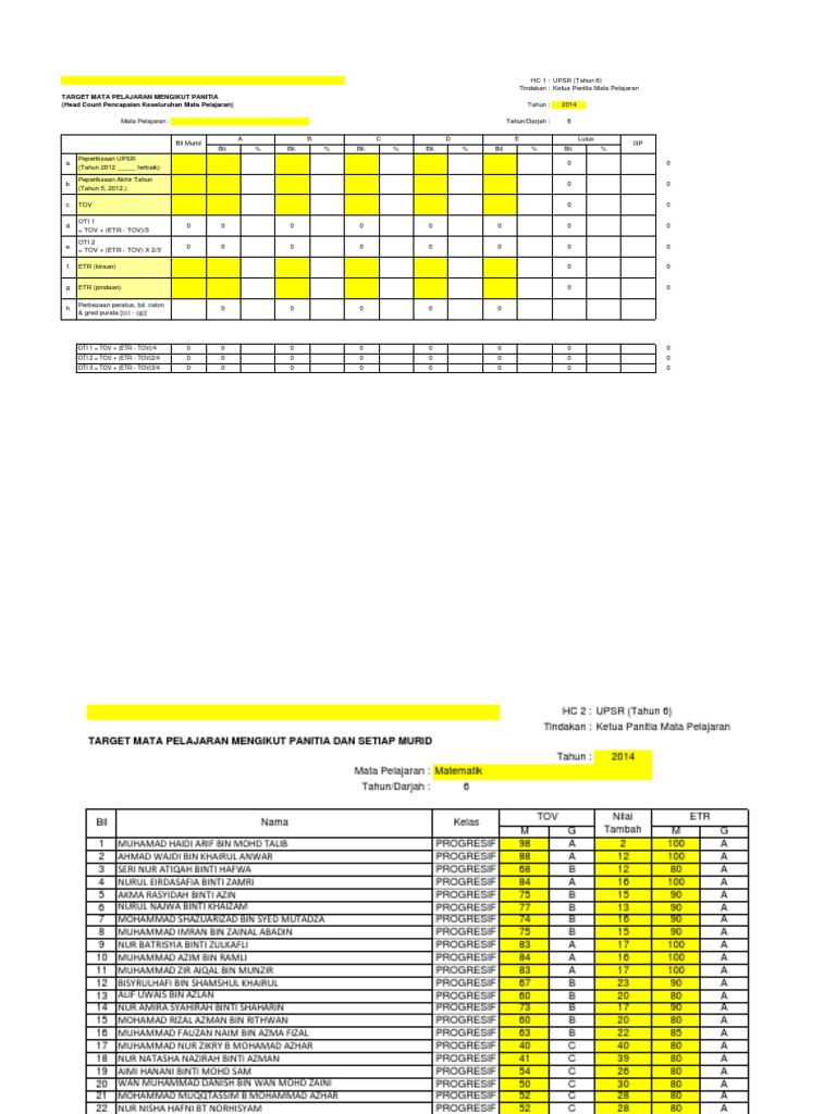 Borang HC1-HC6 6 Progresif | PDF | Karier & Perkembangan | Metode & Bahan Ajar