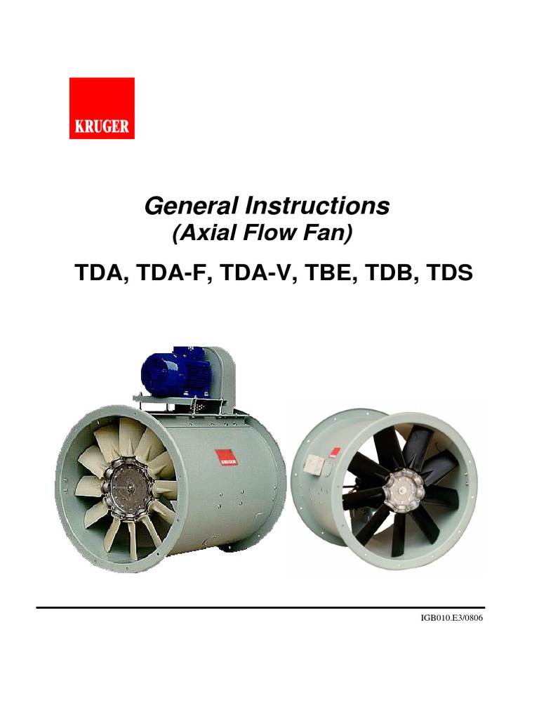 Kruger Fan Installtion | PDF | Duct (Flow) | Mechanical Fan