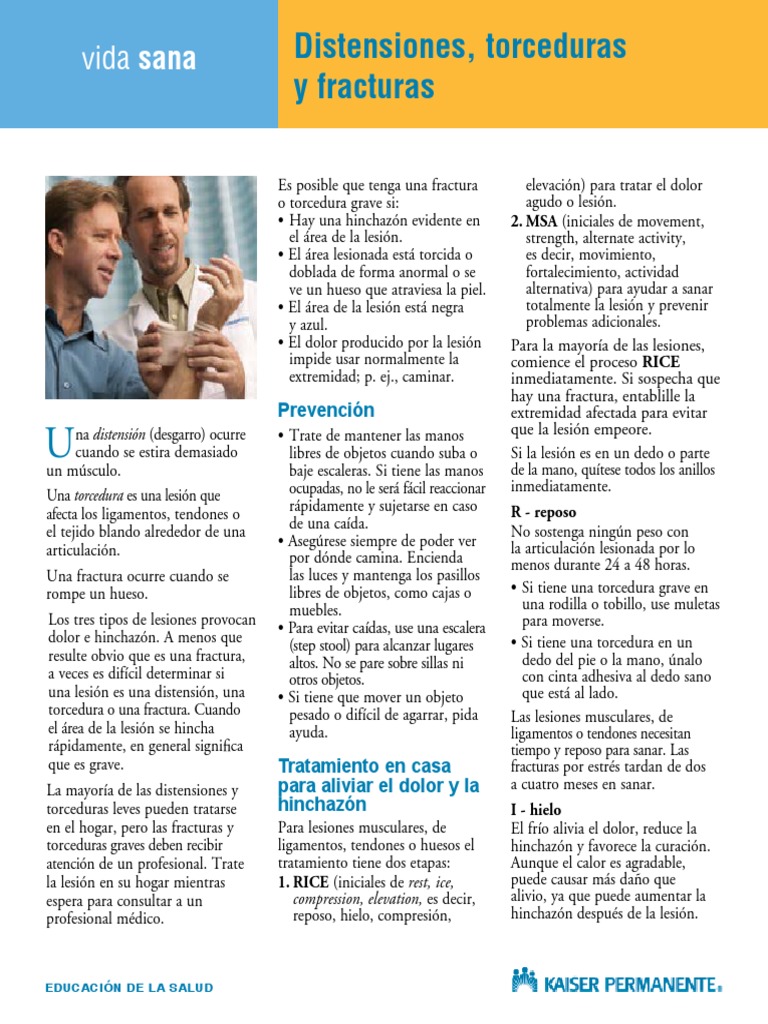 Torceduras, Distenciones y Fracturas. | PDF | Sistema ...