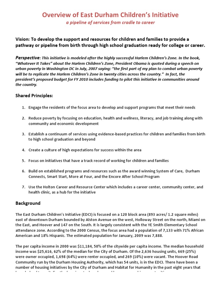EDCI Overview Update | PDF | Poverty | Poverty & Homelessness