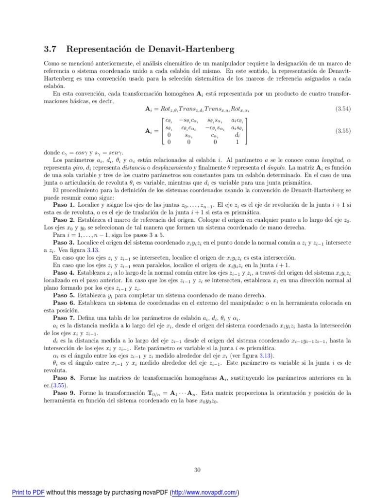Convención de Denavit Hartenberg | PDF Convención de Denavit Hartenberg | PDF