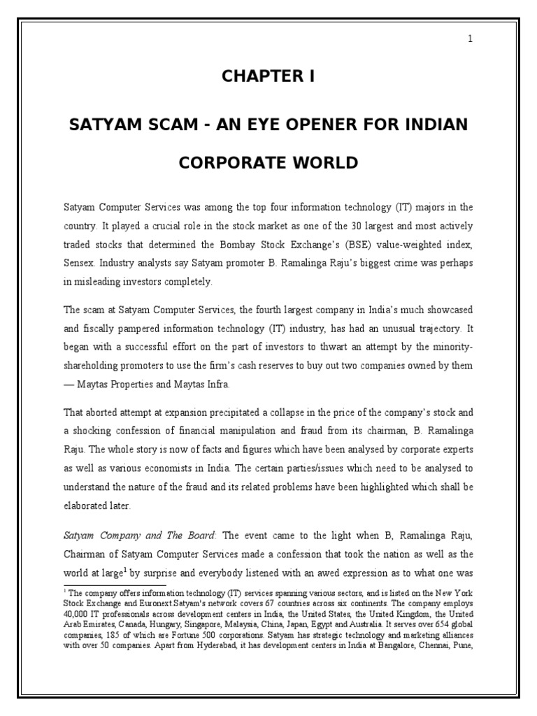 119927010-Satyam-scam | Corporate Governance | Audit