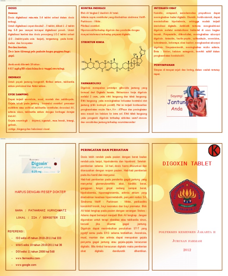 Dosis dan Efek Samping Digoksin | PDF