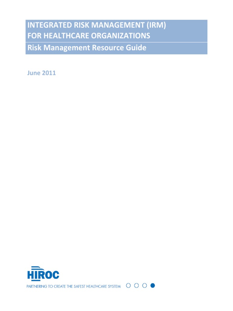 Hiroc Irm Guide June 2011 | PDF | Risk | Risk Management