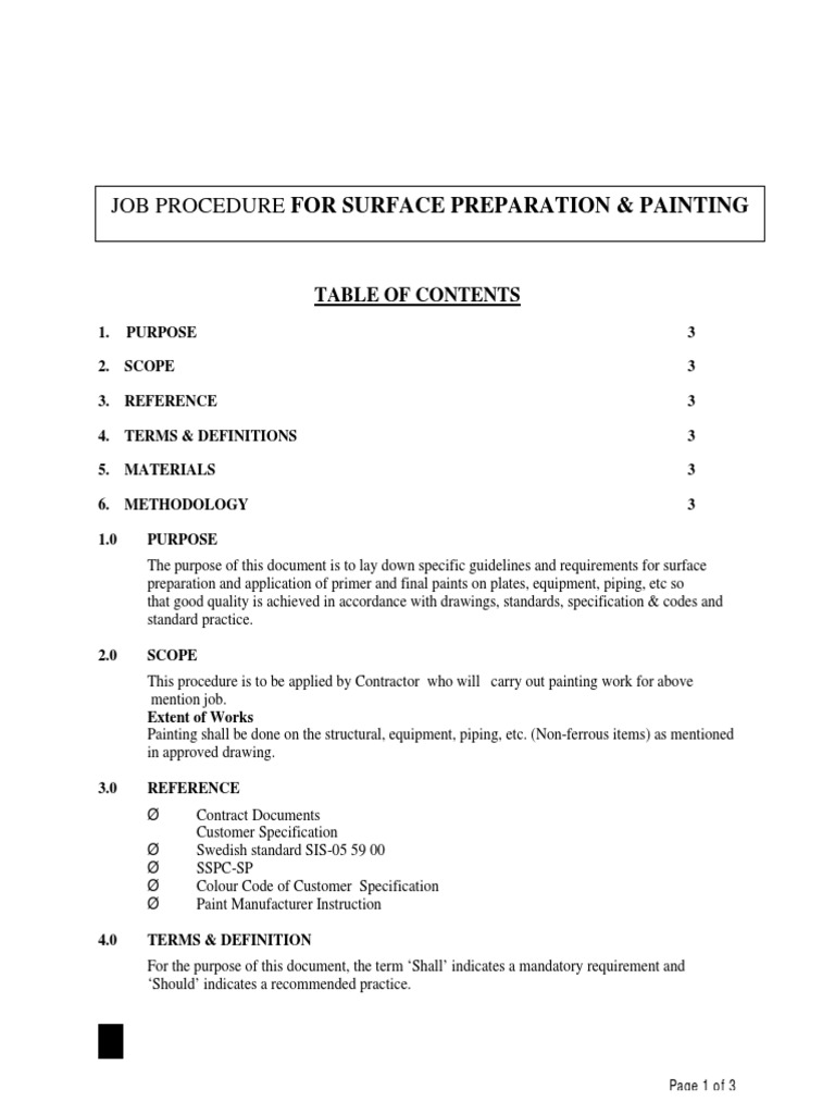 Surface Preparation and Painting Guidelines | PDF | Paint ...