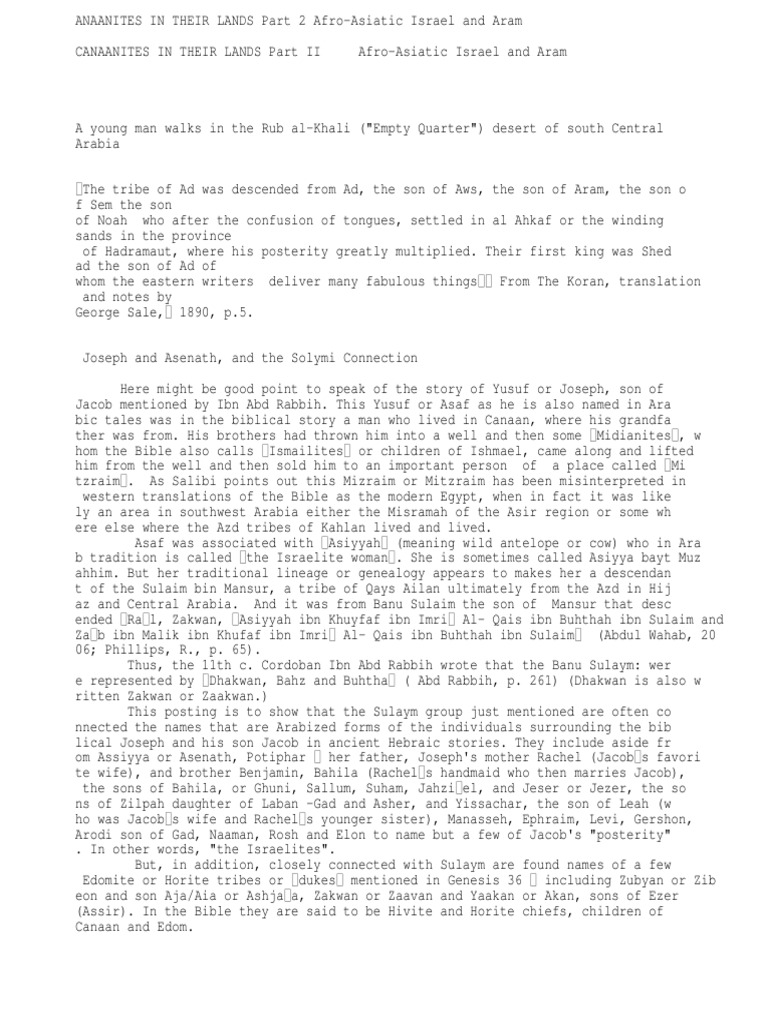 Dana Marniche Afro Asiatic | PDF | Hebrew Bible People | Ancient ...