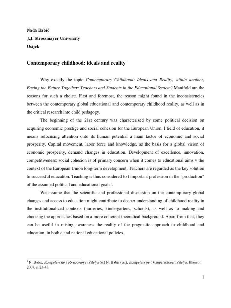 Globalization and Contemporary Childhood | PDF | Childhood | Social ...